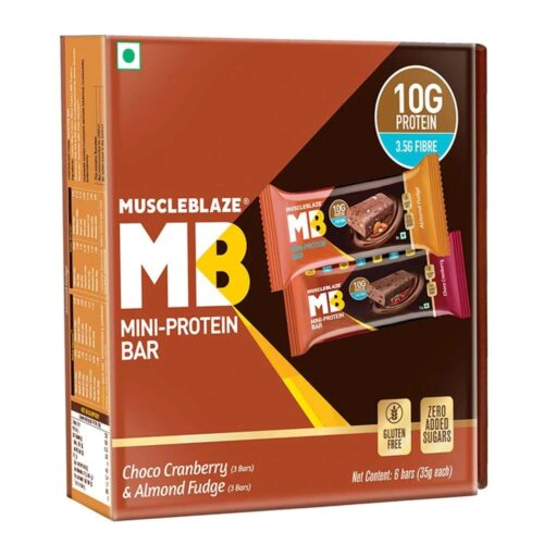 Muscleblaze Mini Protein Bar 65G Protein Almond Fudge - pharmville