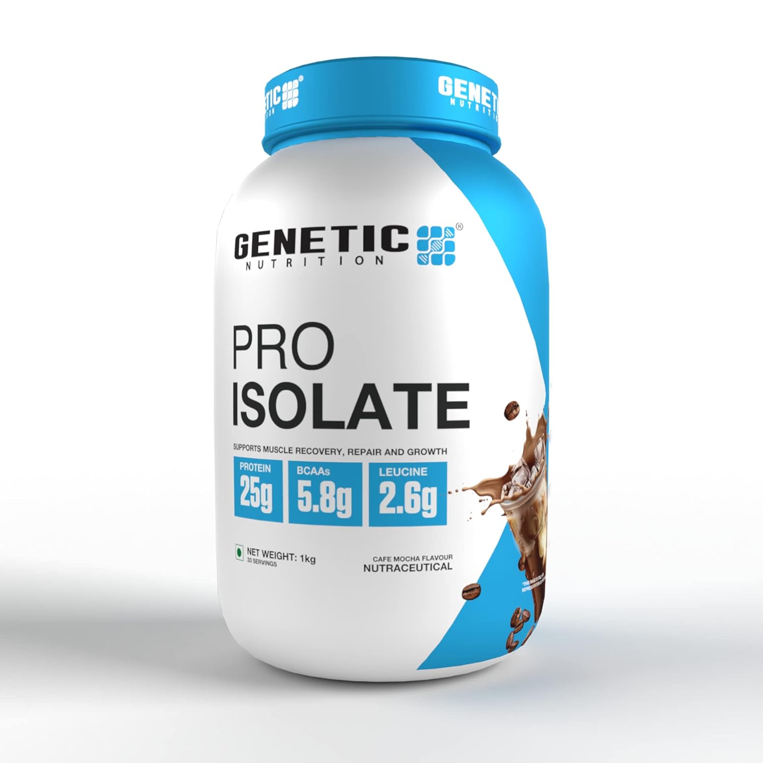Genetic Nutrition Pro Isolate Powder Cafe Mocha 1Kg - pharmville