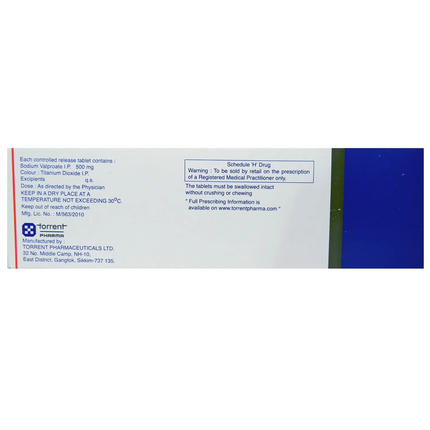 Torvate Tab 500mg 10s - pharmville