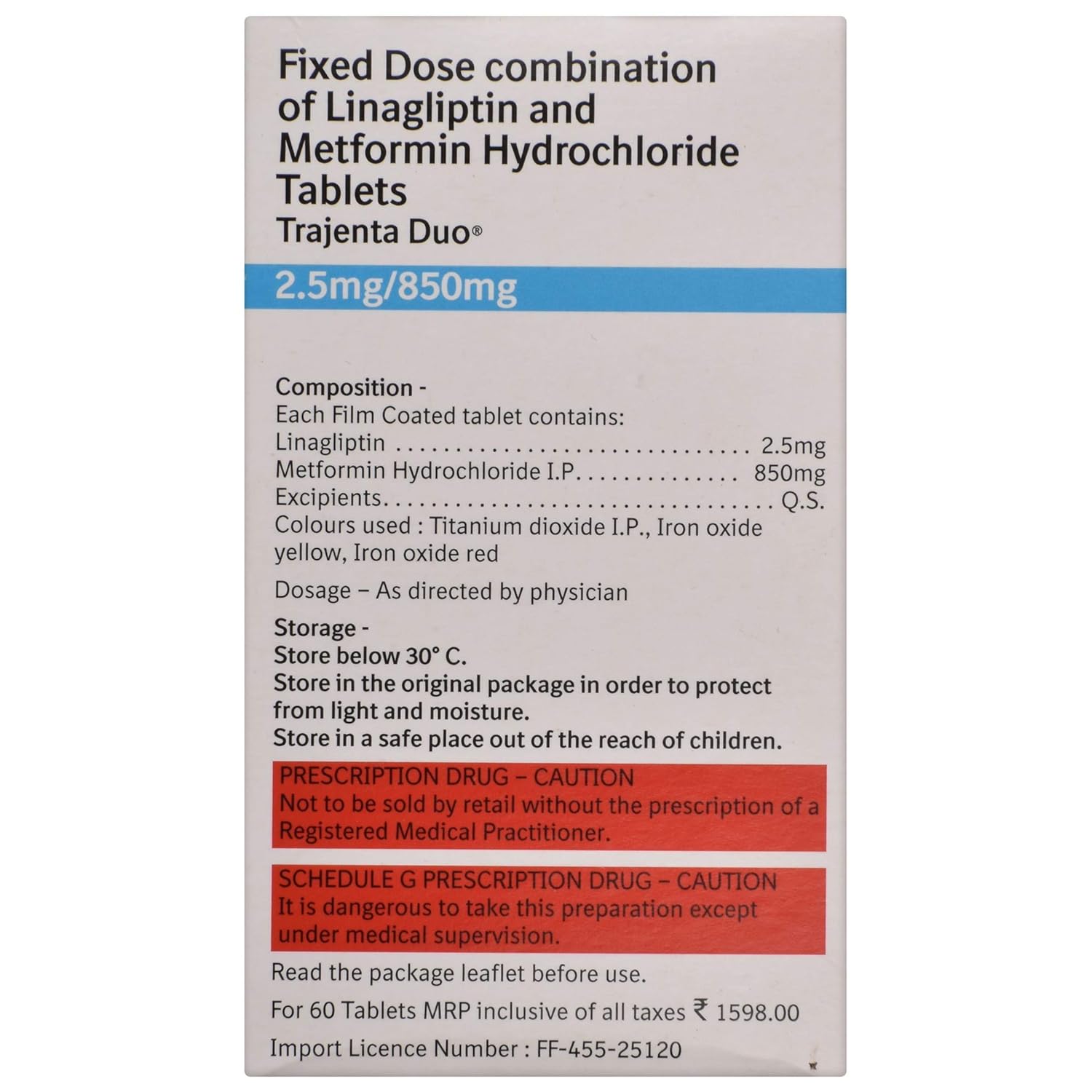 Trajenta Duo Tab 2.5/1000mg 10s - pharmville