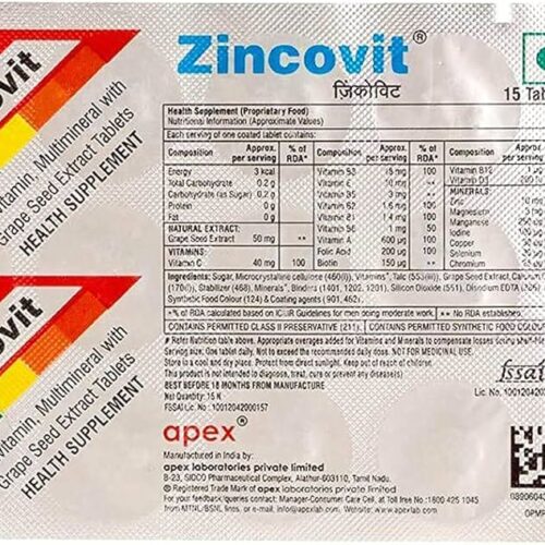 Zincovit Tab 15s - pharmville