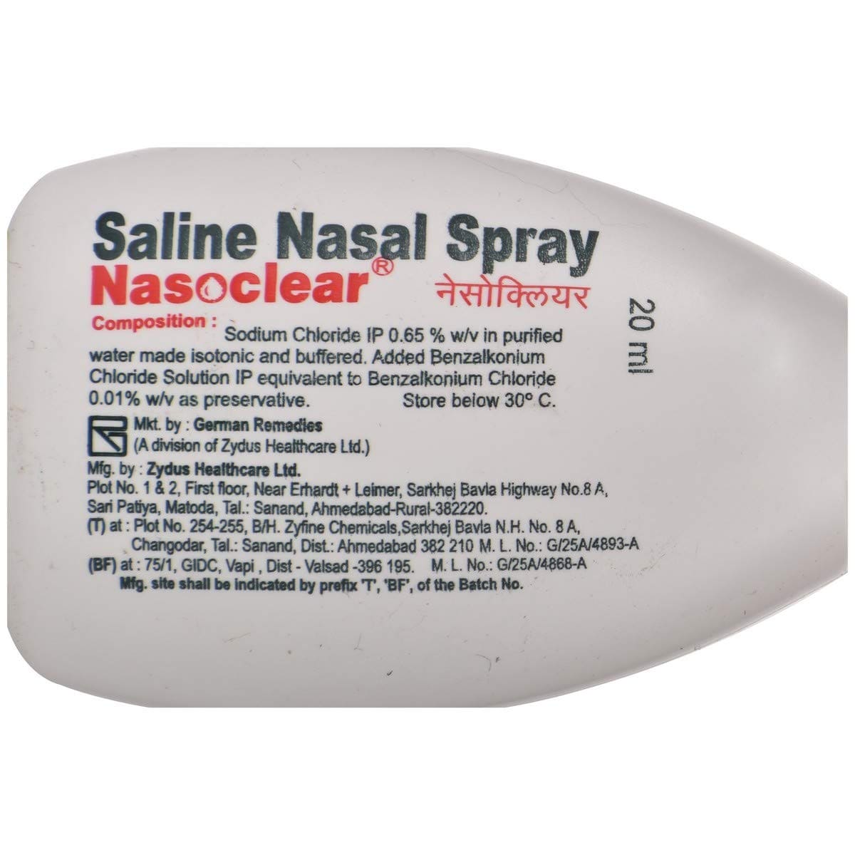 Nasoclear Nasal Spray 20ml - pharmville