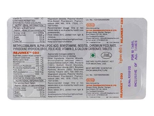 Rejunex Cd3 Tab 10s - pharmville