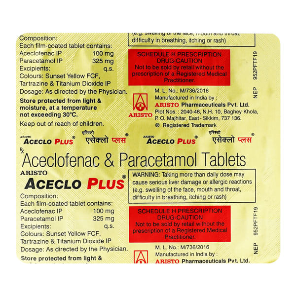 Aceclo Plus Tab 15s - pharmville