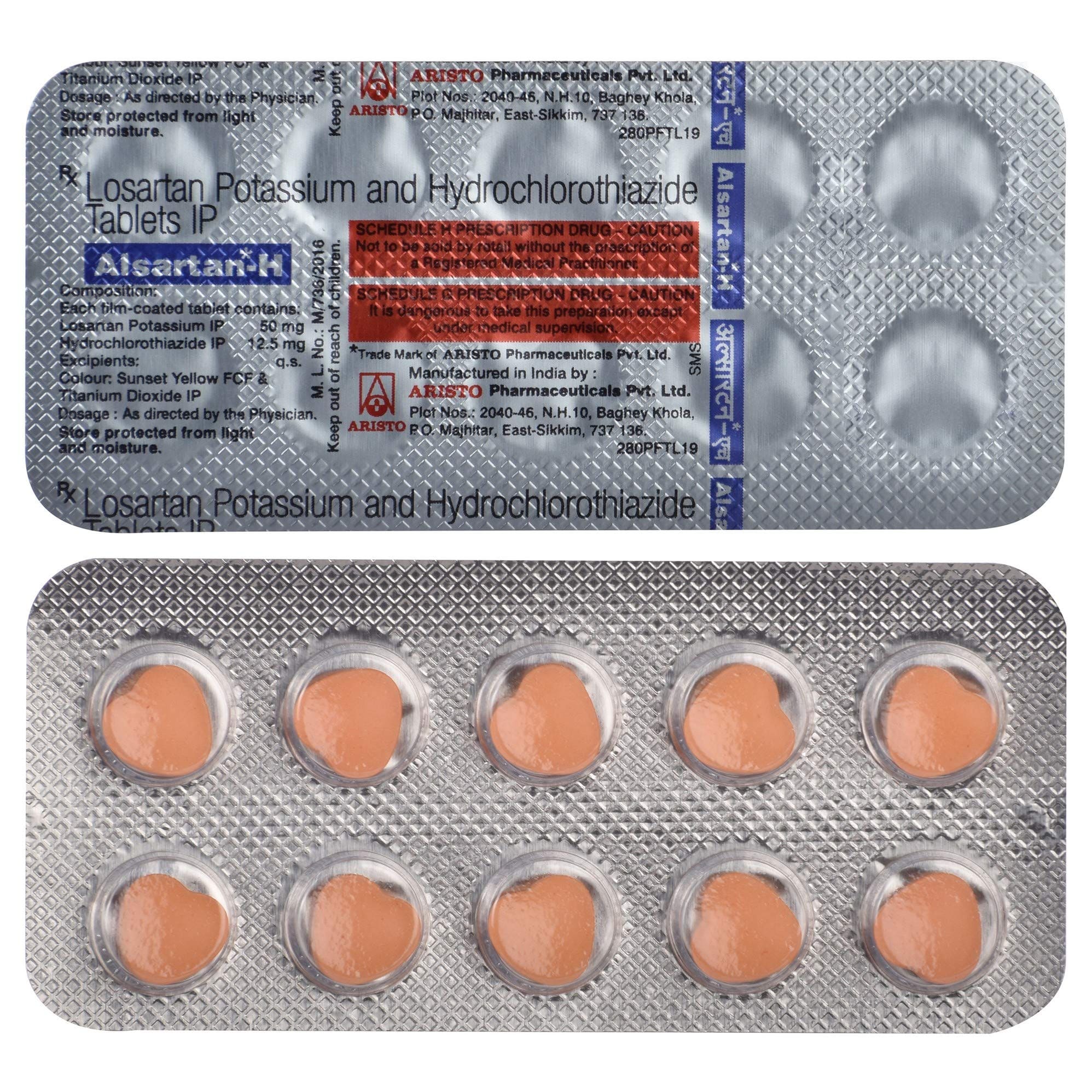 Alsartan H Tab 50mg 10s - pharmville