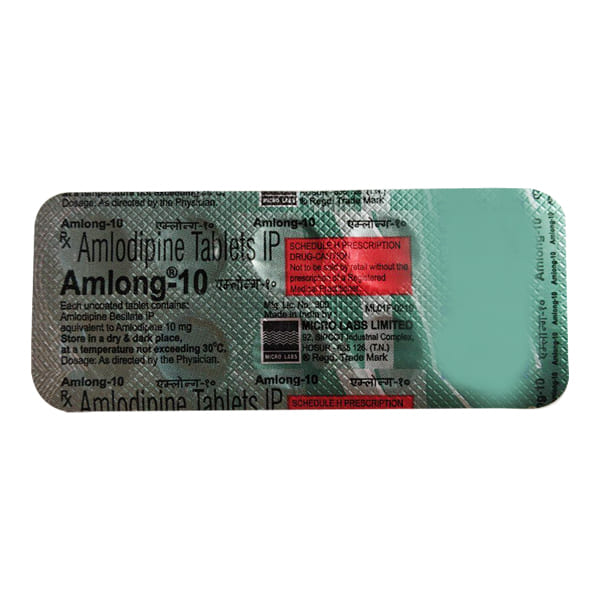 Amlong Tab 10mg 15s - pharmville