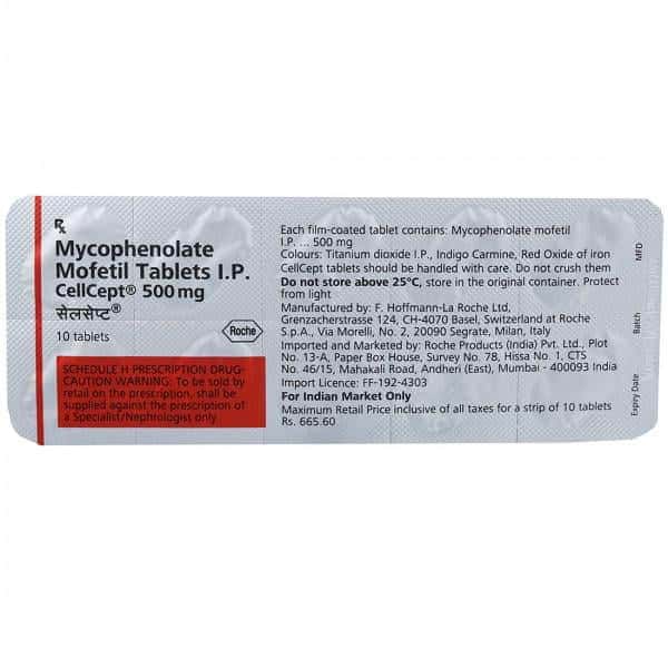 Cellcept Tab 500mg 10s - pharmville