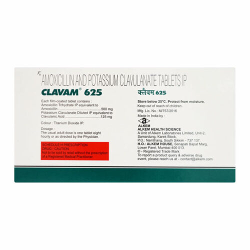 Clavam Tab 625mg 10s - pharmville
