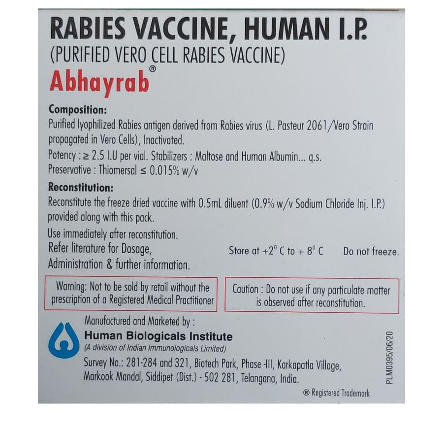 Abhayrab Inj 0.5Ml 1s - pharmville