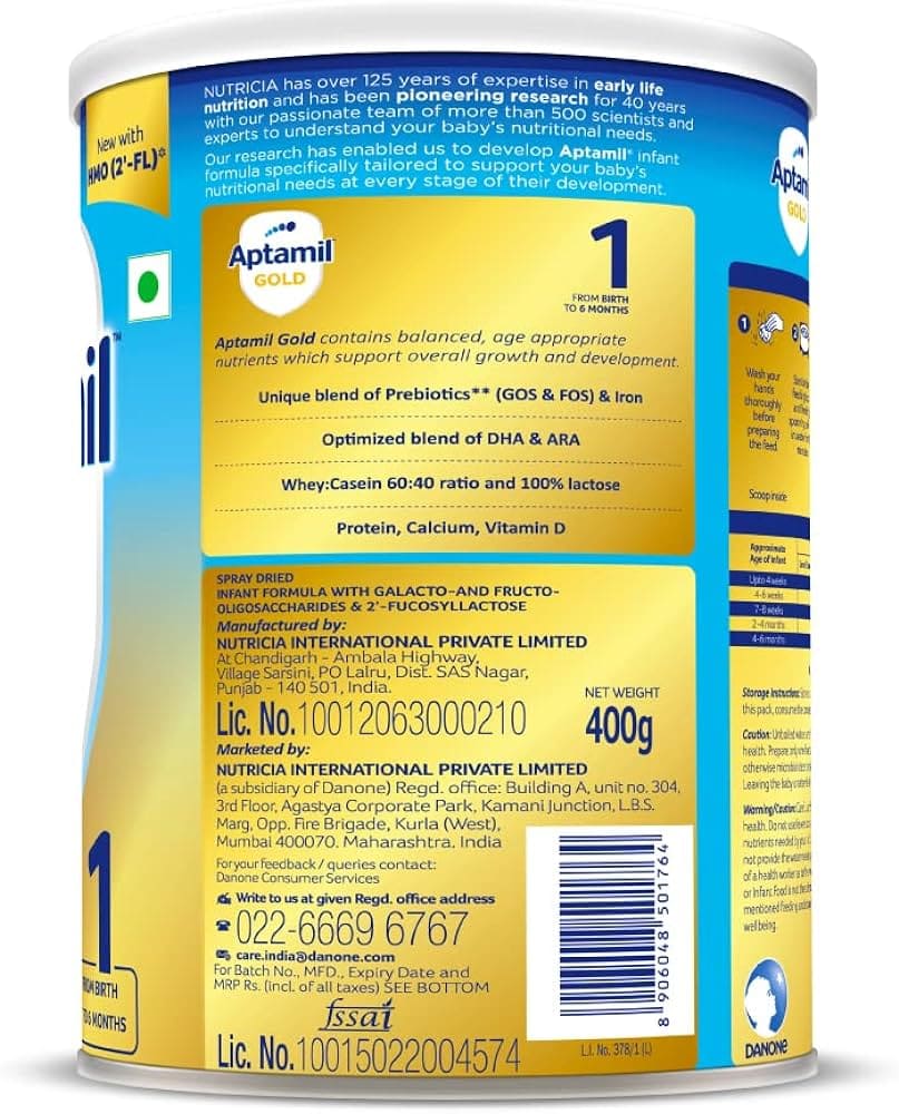 Aptamil Gold Stage 1 Infant Formula Powder 400gm - pharmville