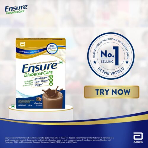 Ensure Refill Diabetes Care Vanilla Flavour 400gm - pharmville