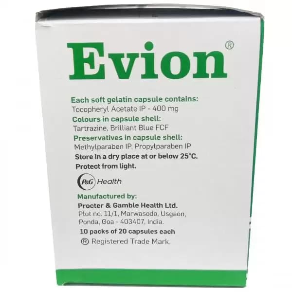 Evion Cap 400mg 20s - pharmville