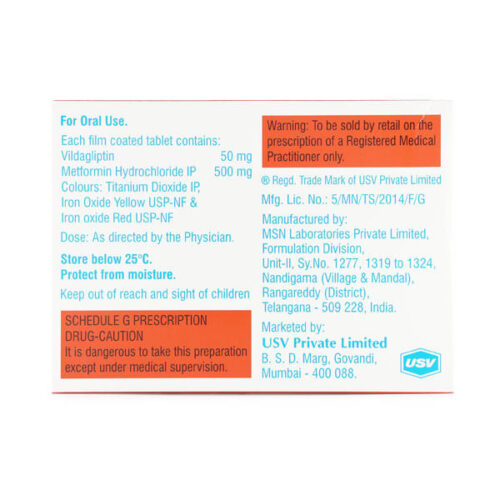 Jalra M Tab 50/500mg 15s - pharmville