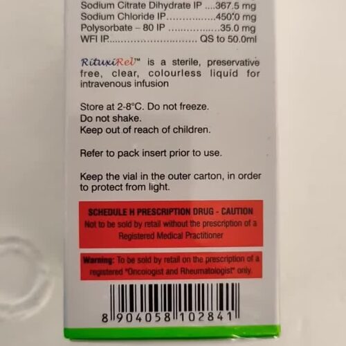 Rituxirel Inj 500mg 1s - pharmville