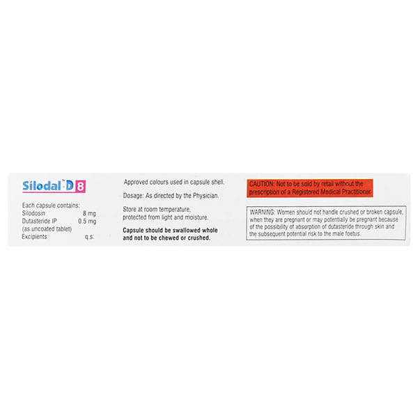 Silodal D Cap Combipack 8mg 1s - pharmville