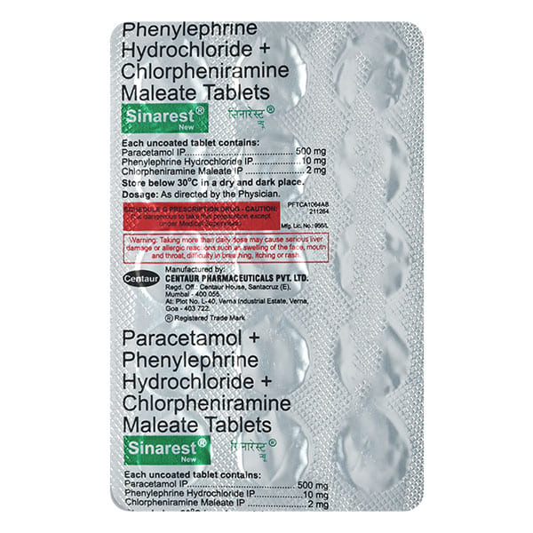 Sinarest Tab 15s - pharmville