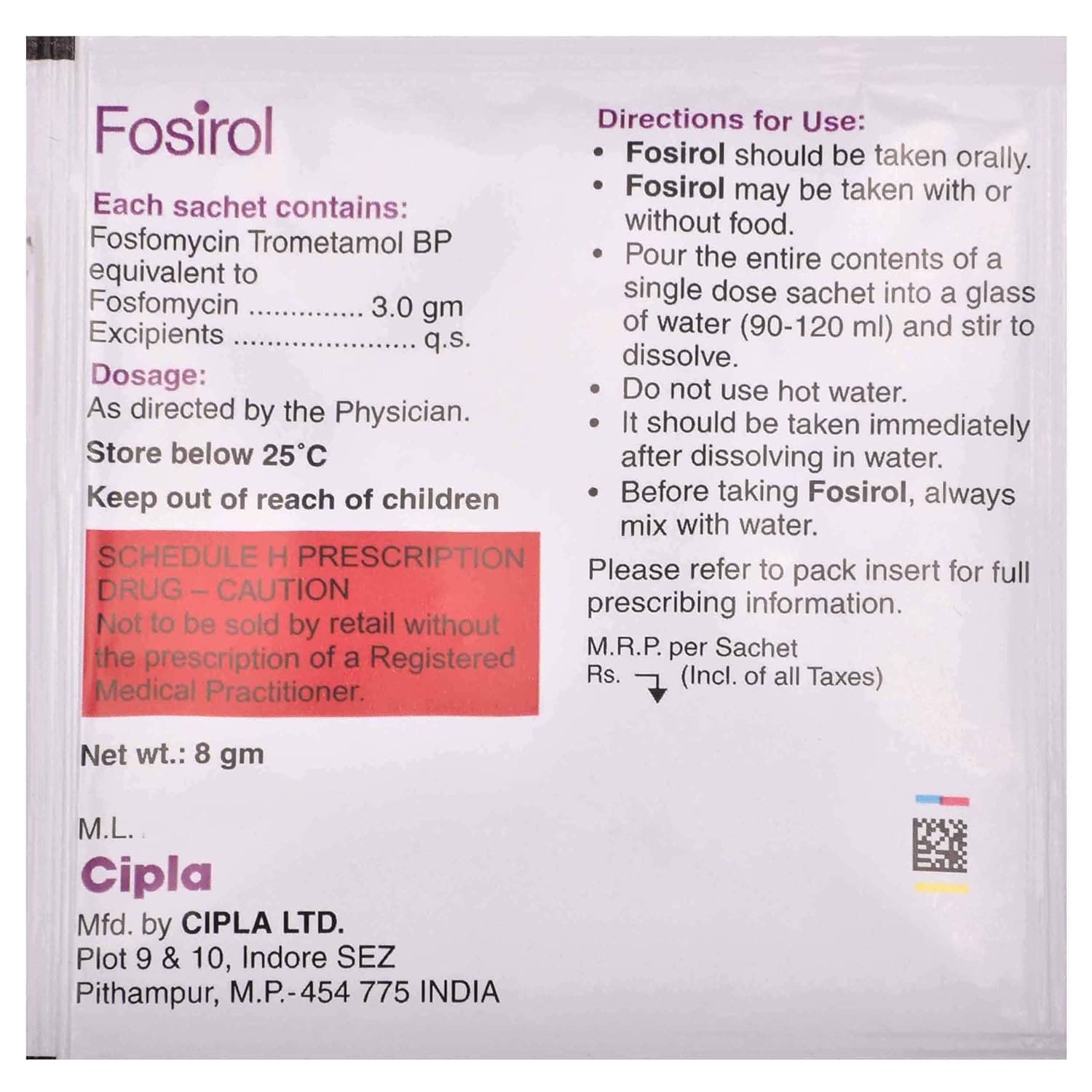 Fosirol Powder 8gm - pharmville