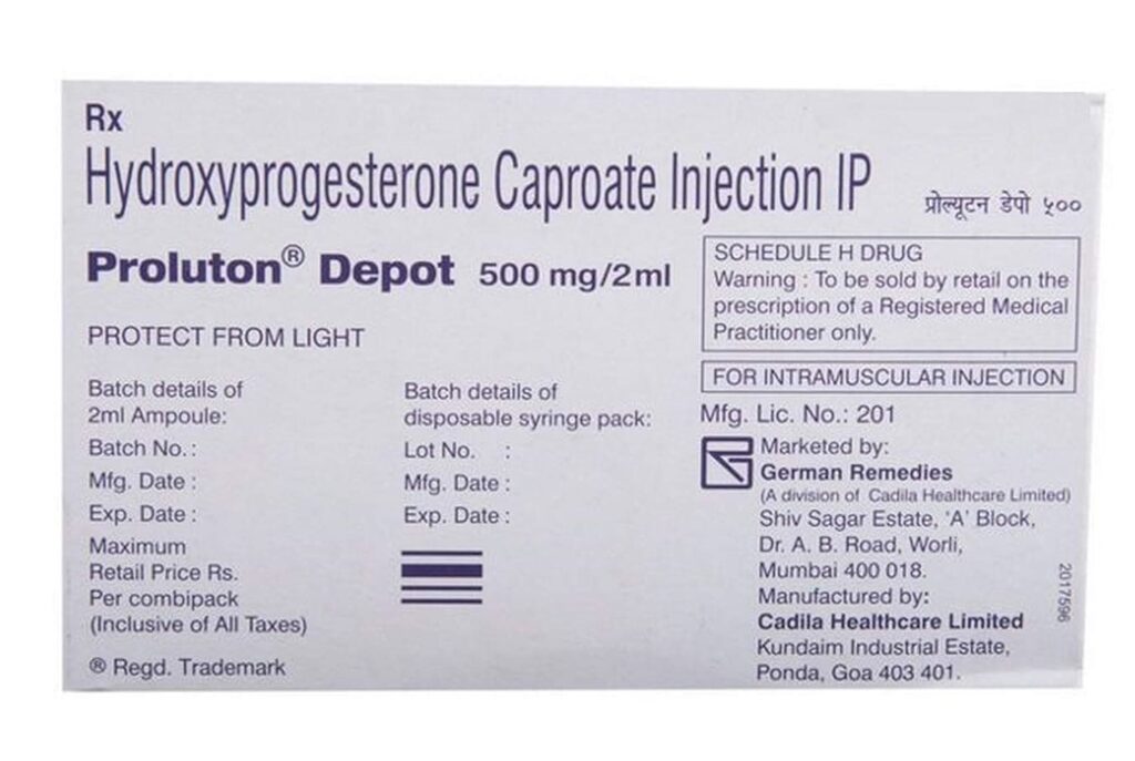 Proluton Depot Inj 500mg 2ml - pharmville